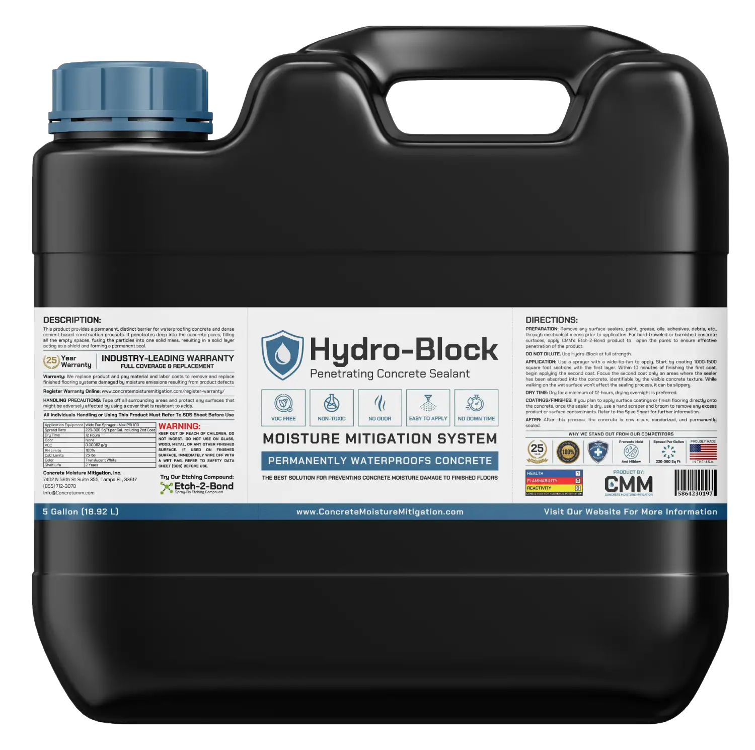 Hydro-Block Penetrating Concrete Sealant - Concrete Moisture Mitigation